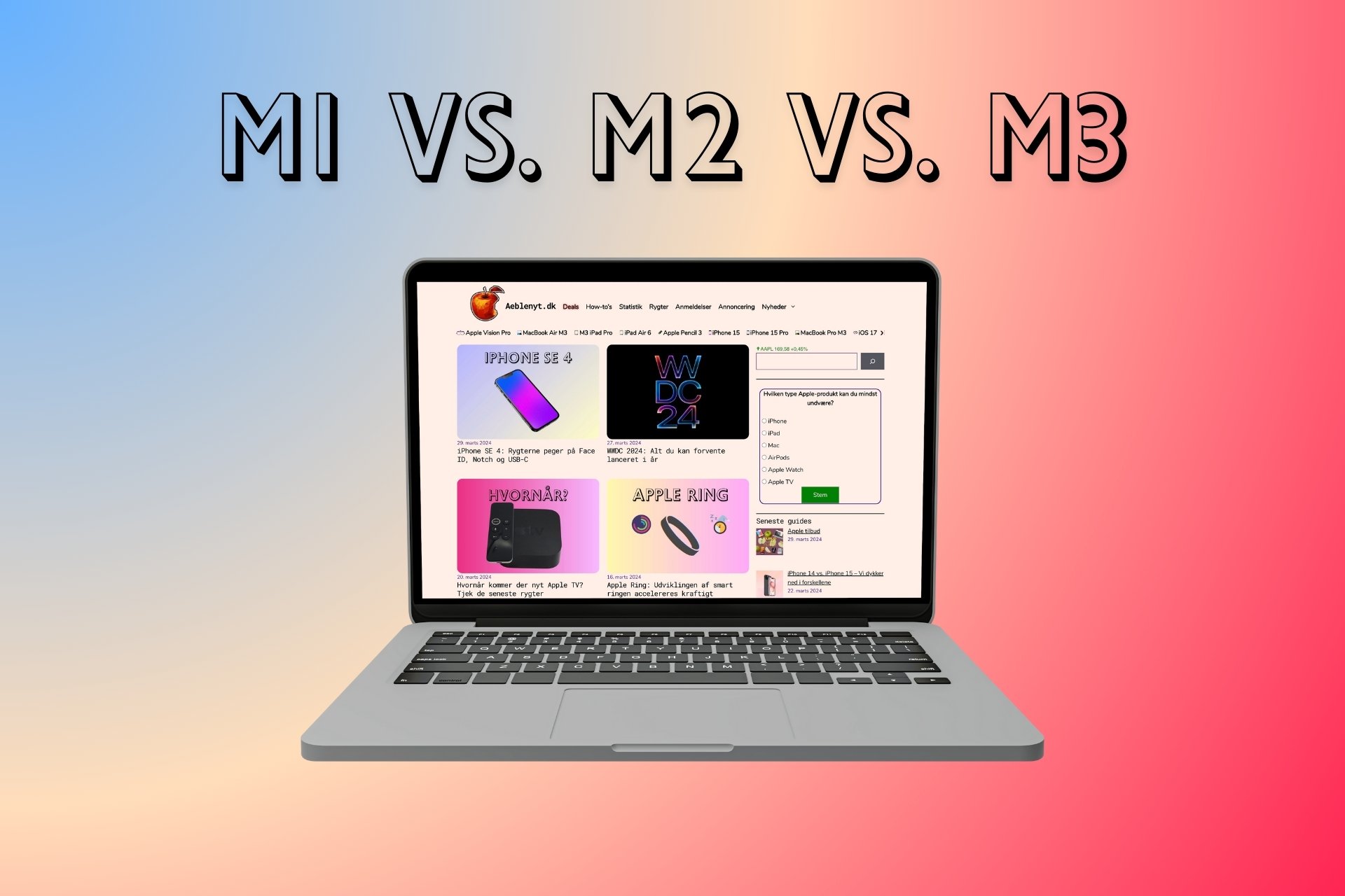 MacBook Air M1 vs. M2 vs. M3: Se de vigtigste forskelle