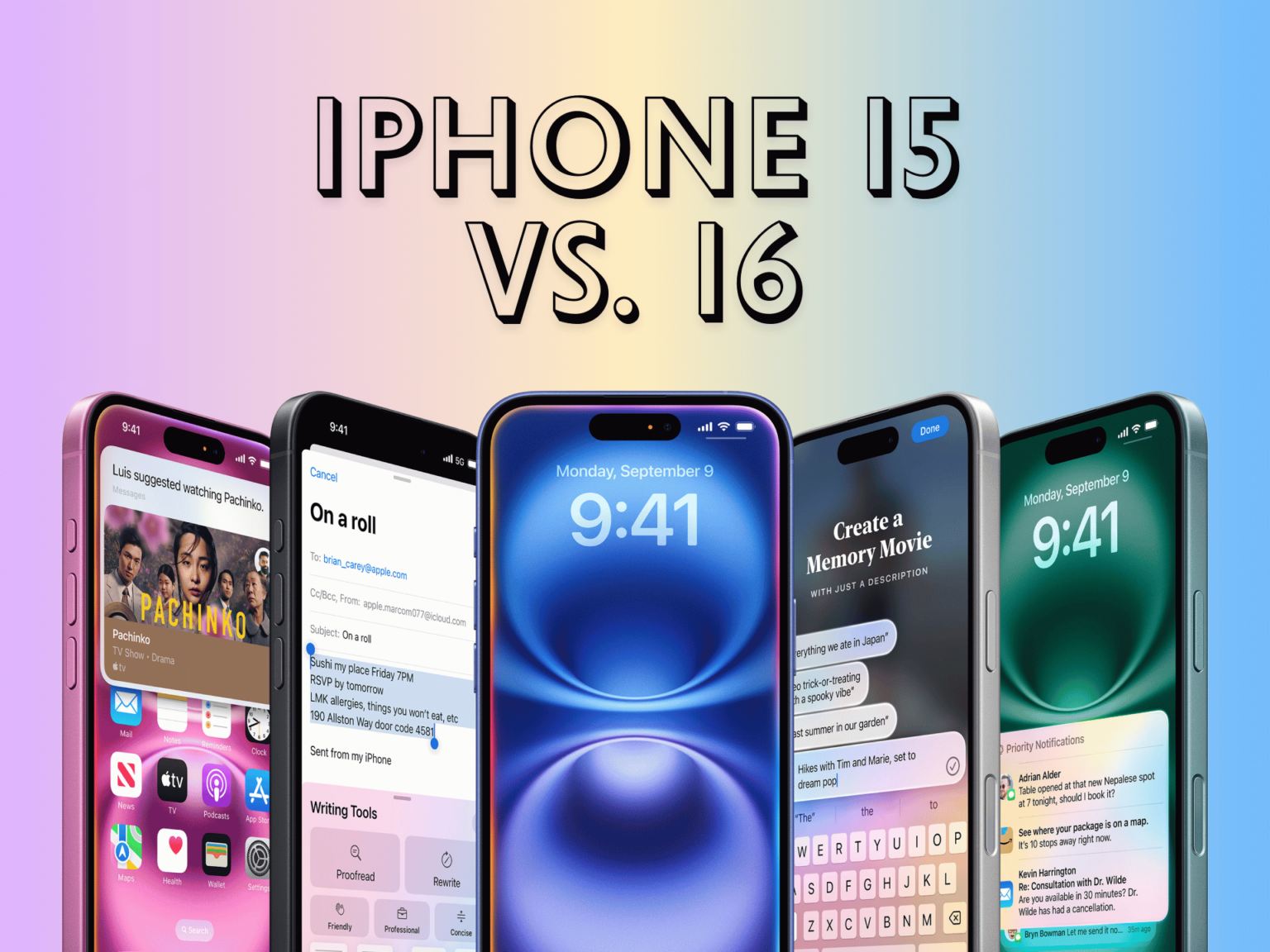 iPhone 15 vs. iPhone 16 - Tjek de vigtigste forskelle her